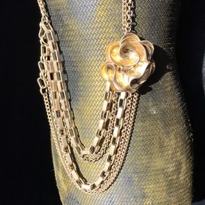 Jessica Simpson | Jewelry | Jessica Simpson Gold Flower Chain Necklace ...